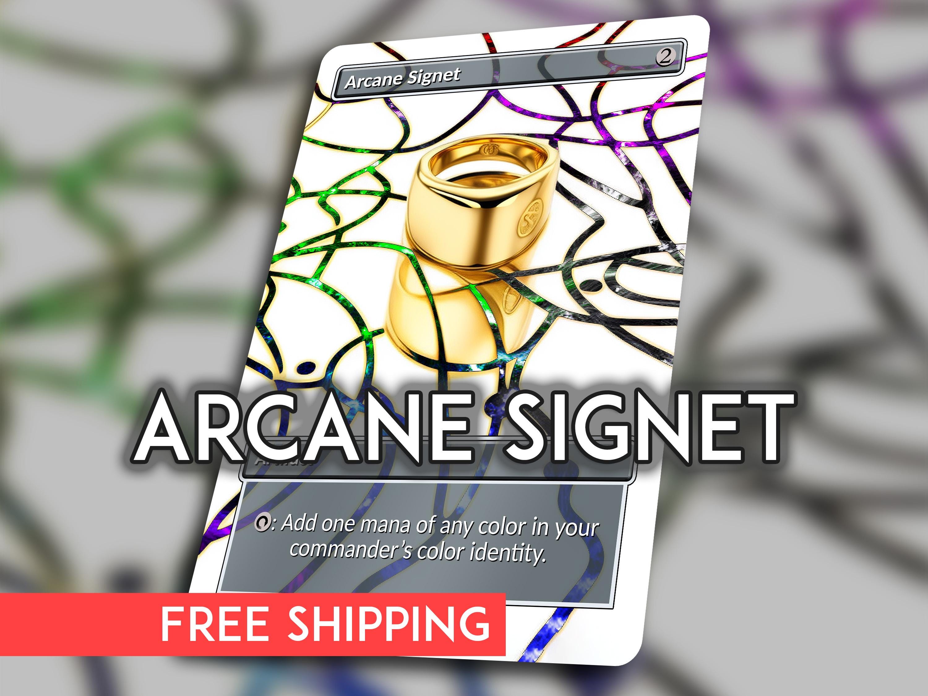 Arcane Signet MTG Proxy Commander Card High quality black core ...
